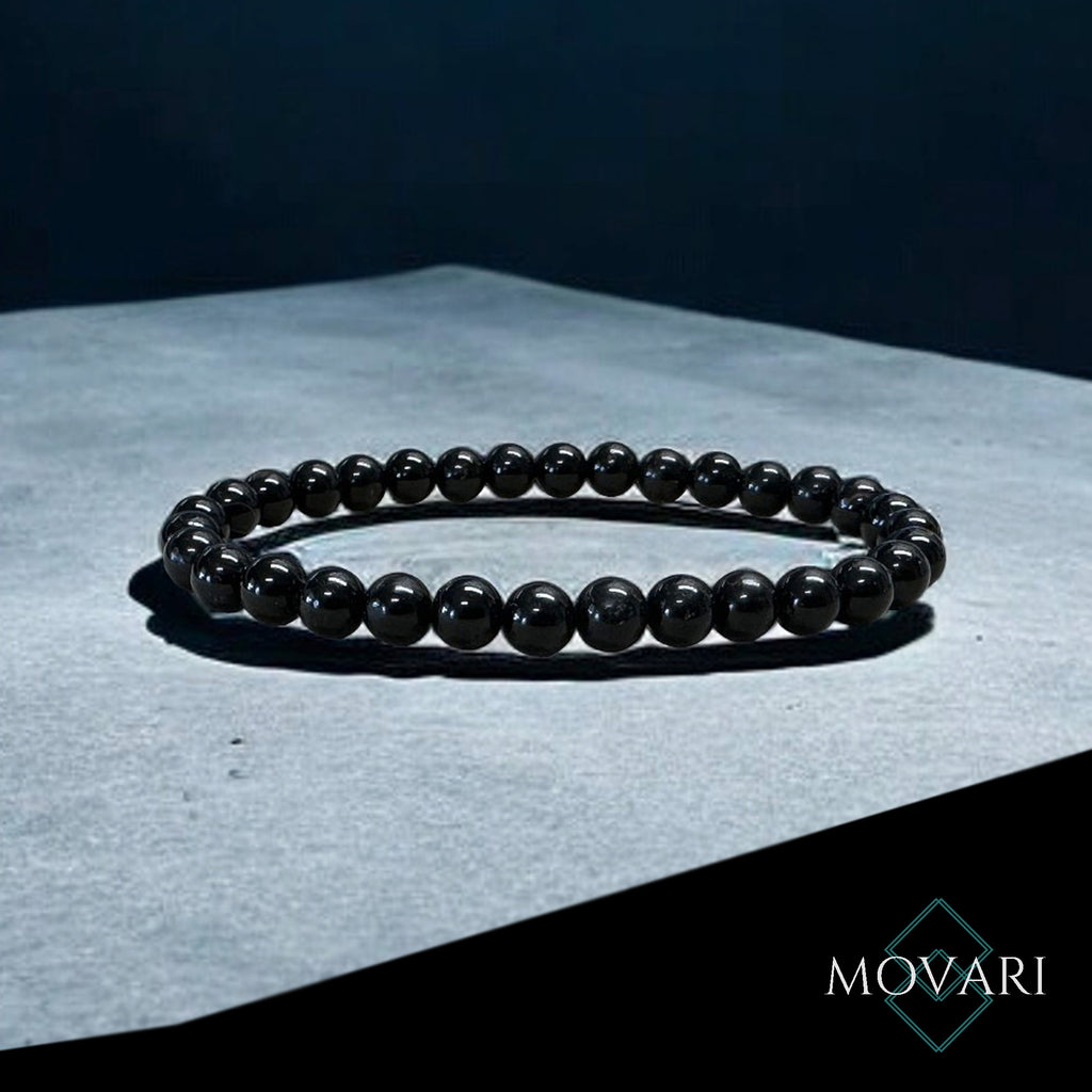 AAA Black Tourmaline 6mm Bead Bracelet Best Bracelet Men